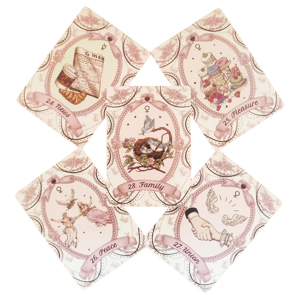 The Rosebelle Oracle Tarot Cards Psychological Oracle Deck Full-English Version Portable Cards ...