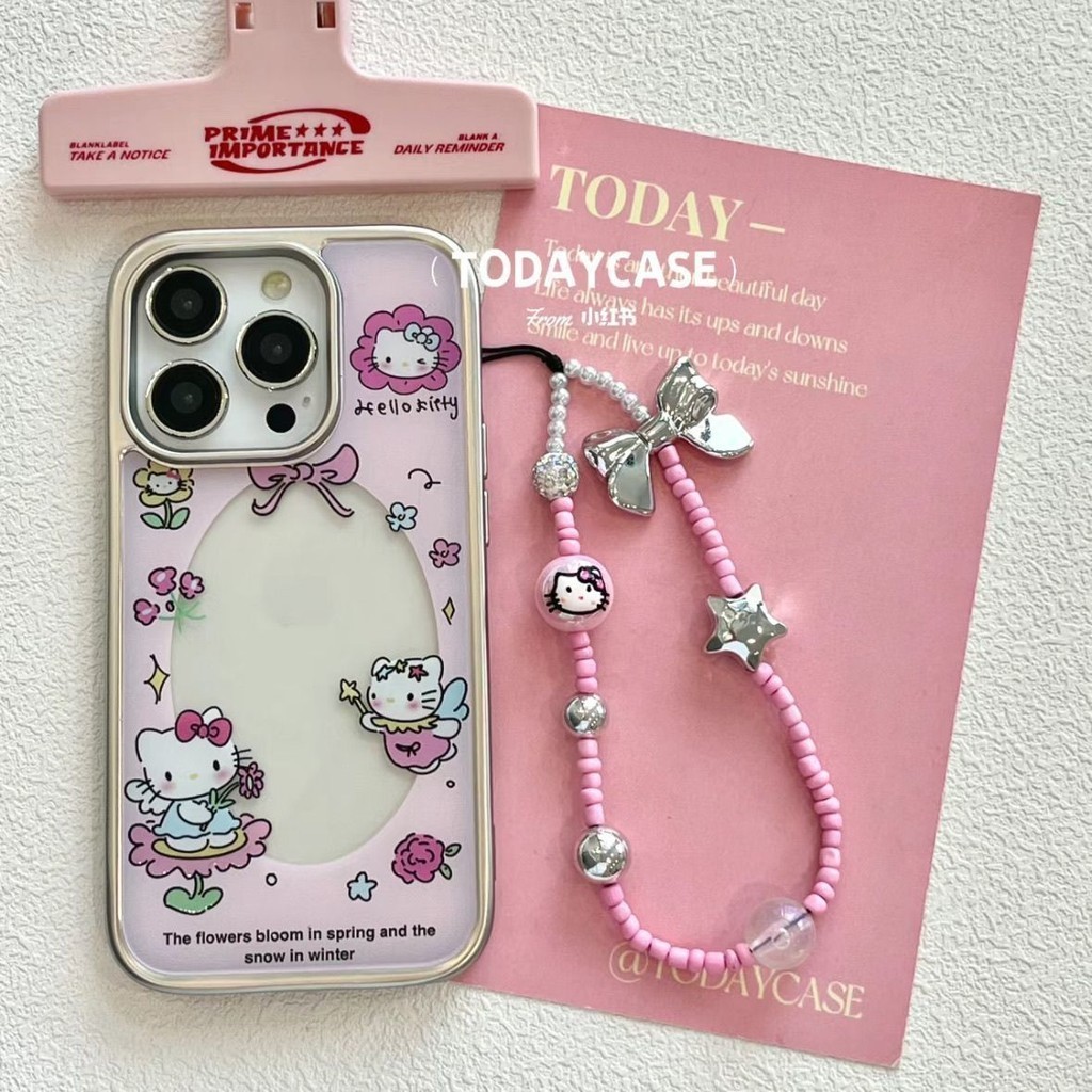 Cute Angel Hello Kitty untuk kes telefon bimbit iPhone13/15/14plus ...