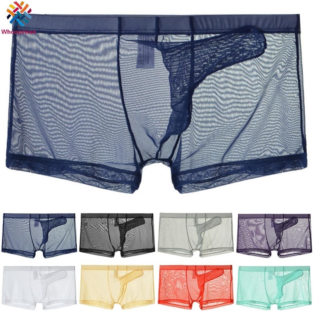 11) Comfortable Seamless Men's Underwear Transparent Ultrathin Mesh ...