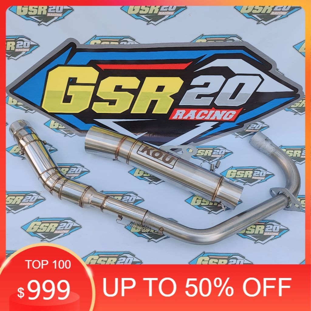 Kou mahachai SUPER open spec pipe 1set and big elbow for tmx 125 tmx ...