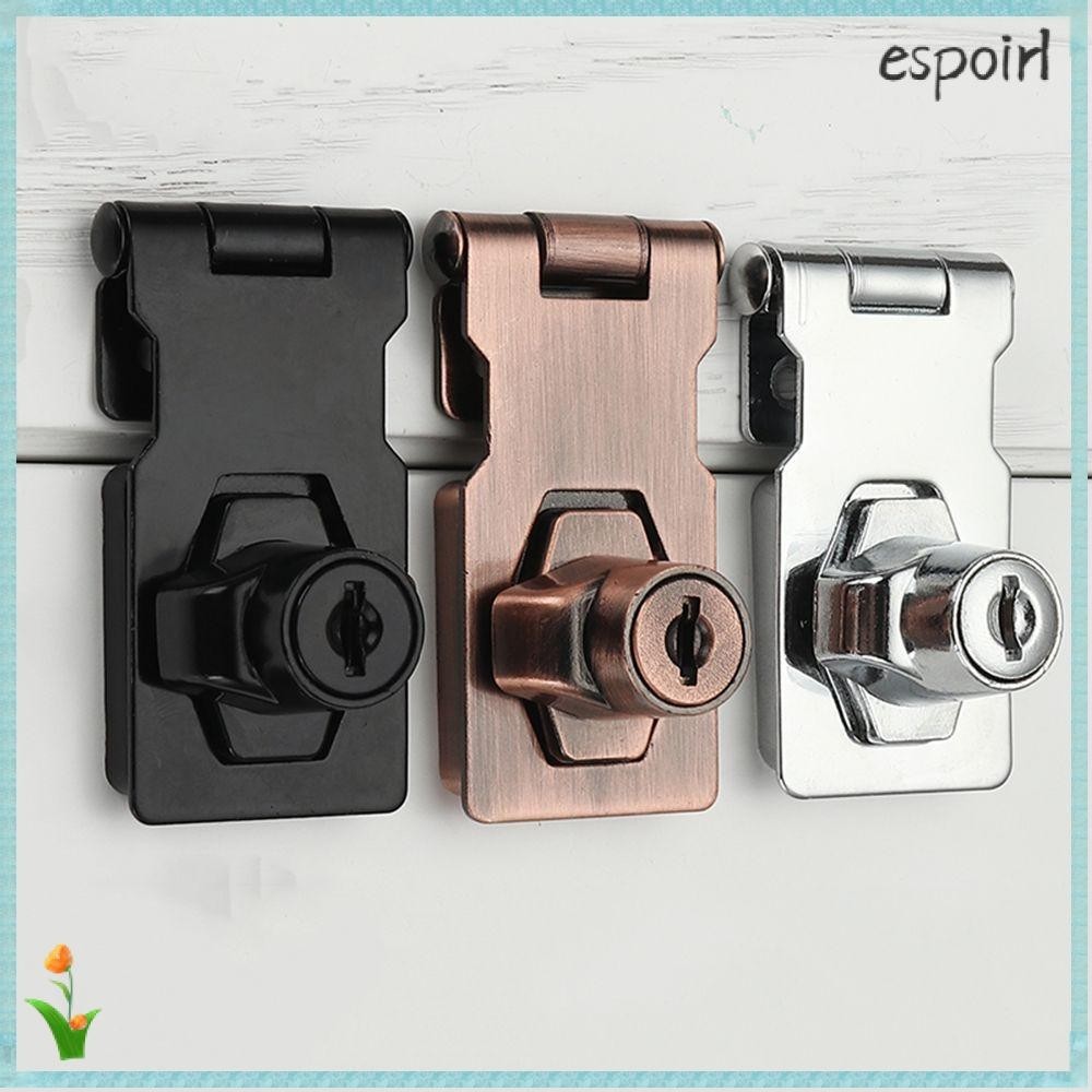 ESPOIR Keyed Hasp Lock Office Zinc Alloy Punch-free Burglarproof ...