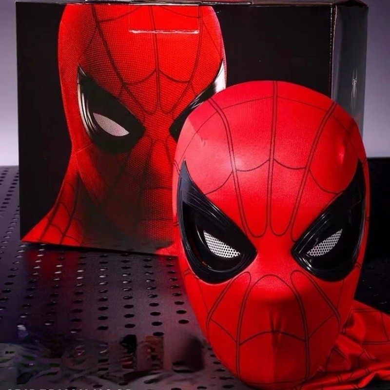 Spider Man Headgear Mask with Movable Eyes Halloween Expedition Hero ...
