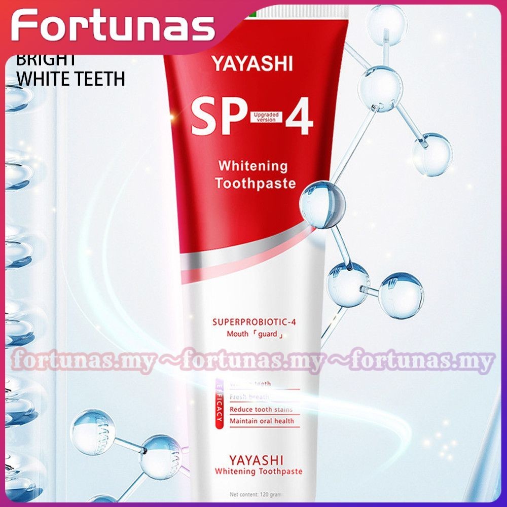 Yayashi Probiotic Toothpaste Whitens Removes Yellowing Stains Removes ...