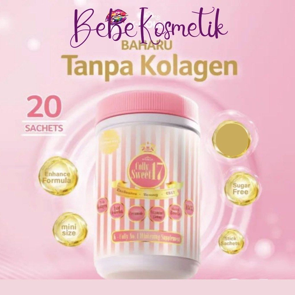 (TRAVEL) K COLLY Sweet 17 Botol 20s 180g Korea Pearl Powder Collagen ...
