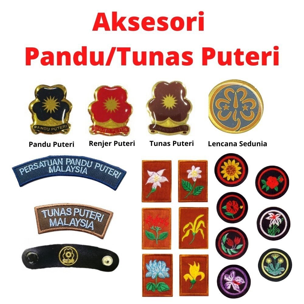 Aksesori Lencana Pandu Puteri Tunas Puteri/ Accessories Badges Pandu ...