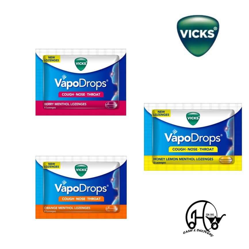 Vicks VapoDrops - Orange/ Honey Lemon/ Berry | Shopee Malaysia