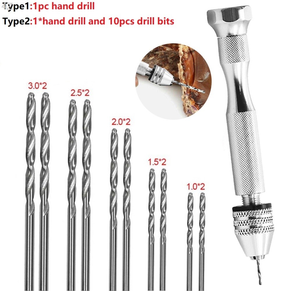 [LLMA]Mini Tiny Micro HSS Spiral Hand Push Drill Chuck drill 0.3-3.2mm ...