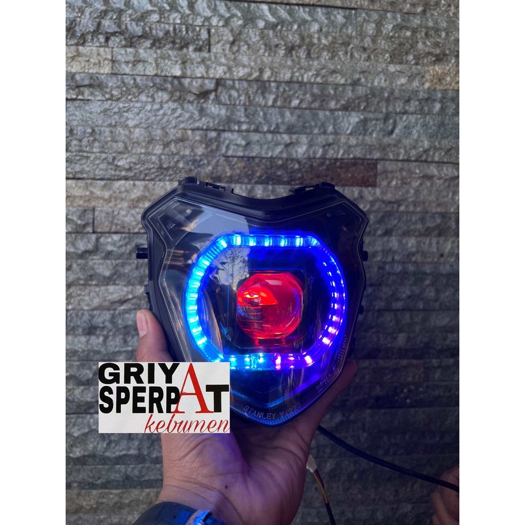 Crf costome biled billed matrix X1 RGB cr7 Special Headlight | Shopee ...