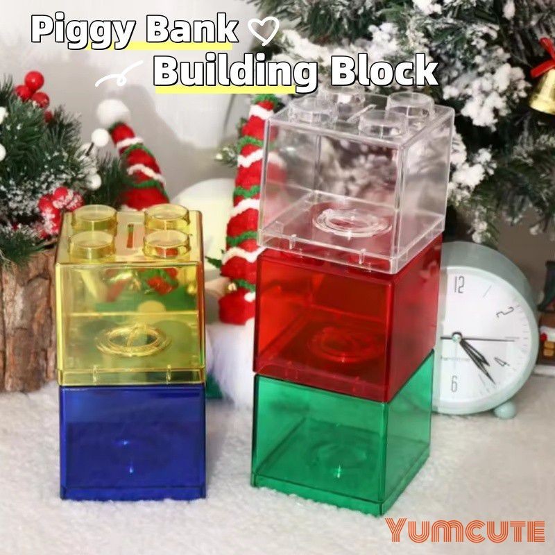 Building Block Shaped Piggy Bank Stackable Piggy Building Block Bank ...