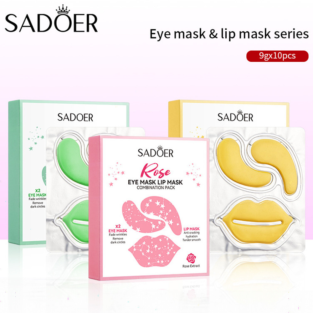 ROREC SADOER Eye Mask Lip Mask Combination Pack Fade Wrinkle Remove ...