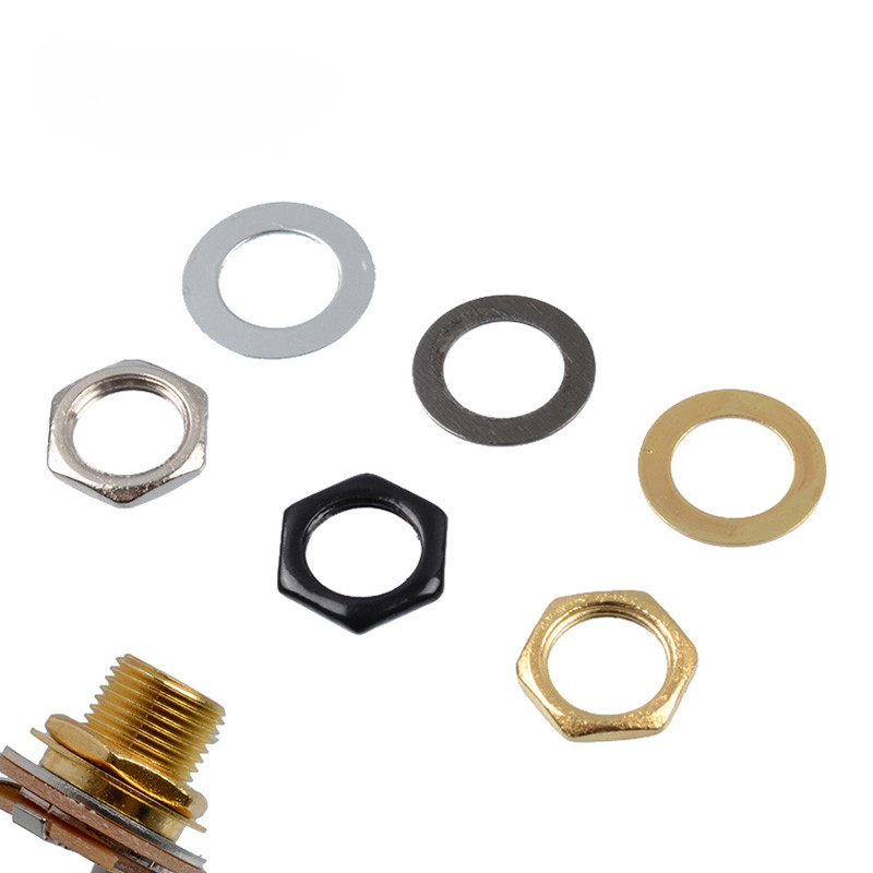 12 Sets 9mm Electric Bass Guitar Nut Washer For Input Output Jack,M9 ...