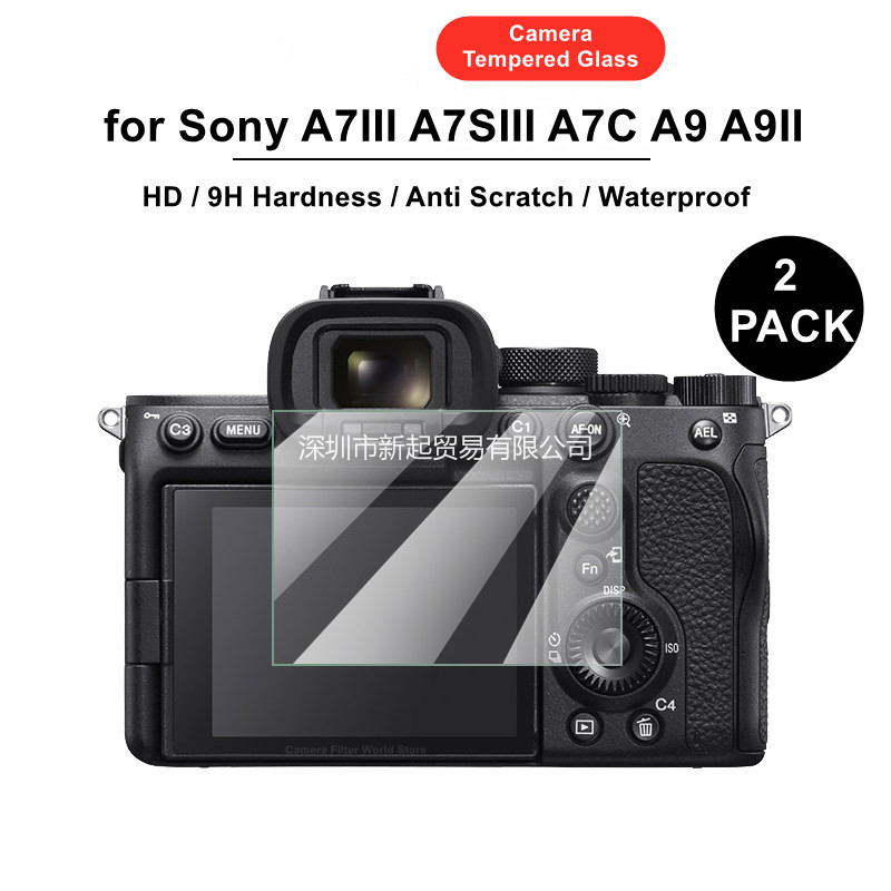 2PCS A6700 A7C A7SIII A7IV Camera Glass 9H Hardness Tempered Glass Screen Protector for Sony ...