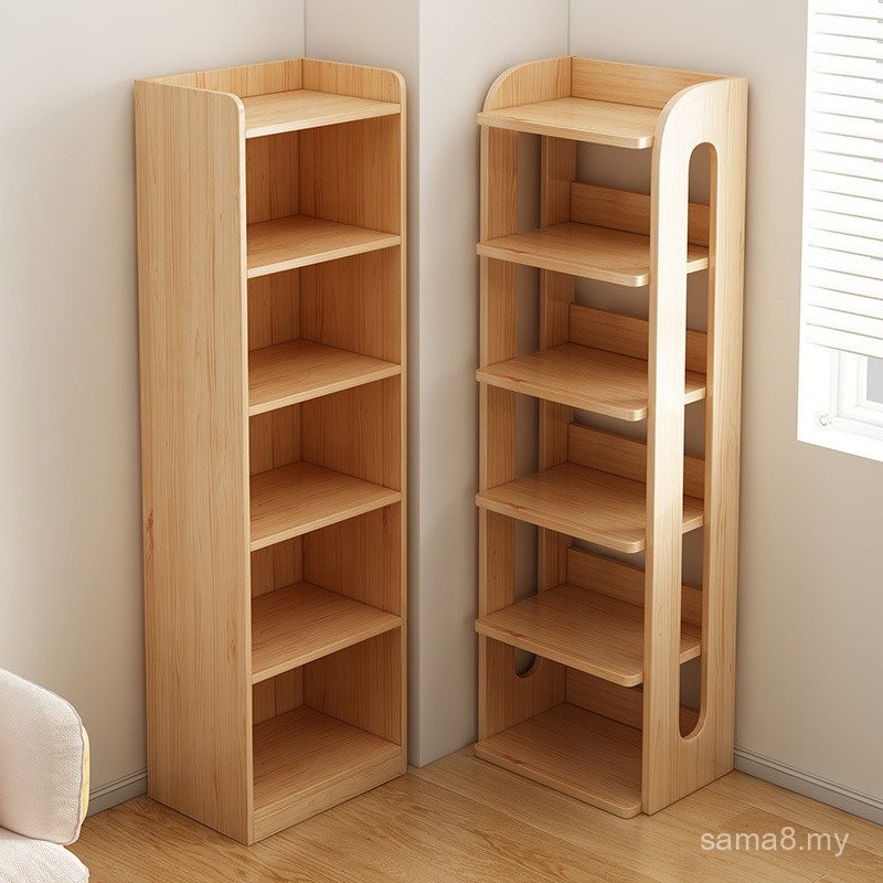 Rak buku kayu pepejal moden dan sederhana kabinet penyimpanan bersepadu ...
