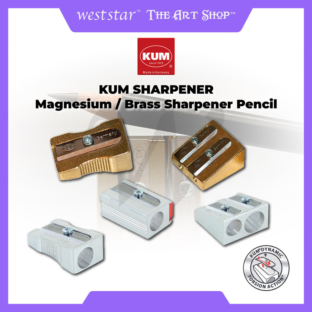 [WESTSTAR] KUM® SHARPENER -Magnesium / Brass Sharpener Pencil | Shopee ...