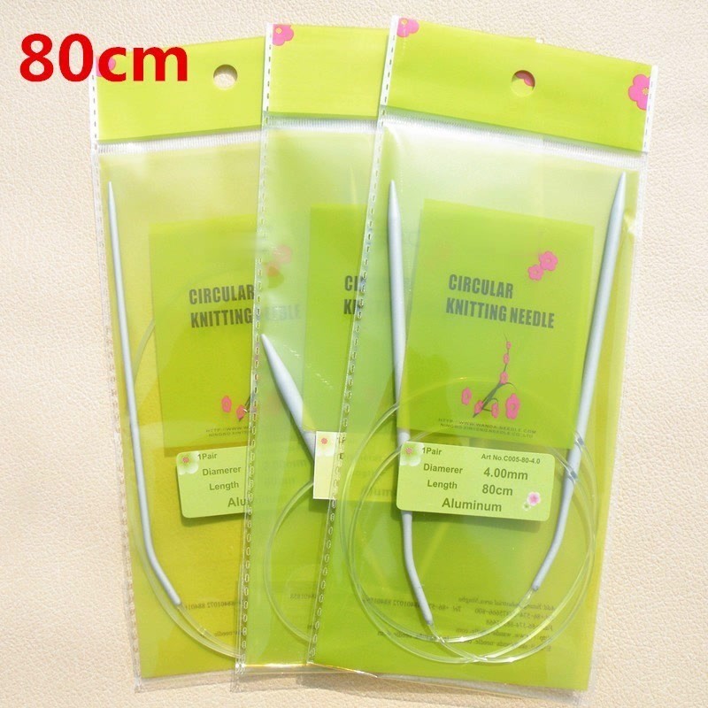 80cm Aluminum Circular Knitting Needle- Ring Needle- Knitting Tools ...