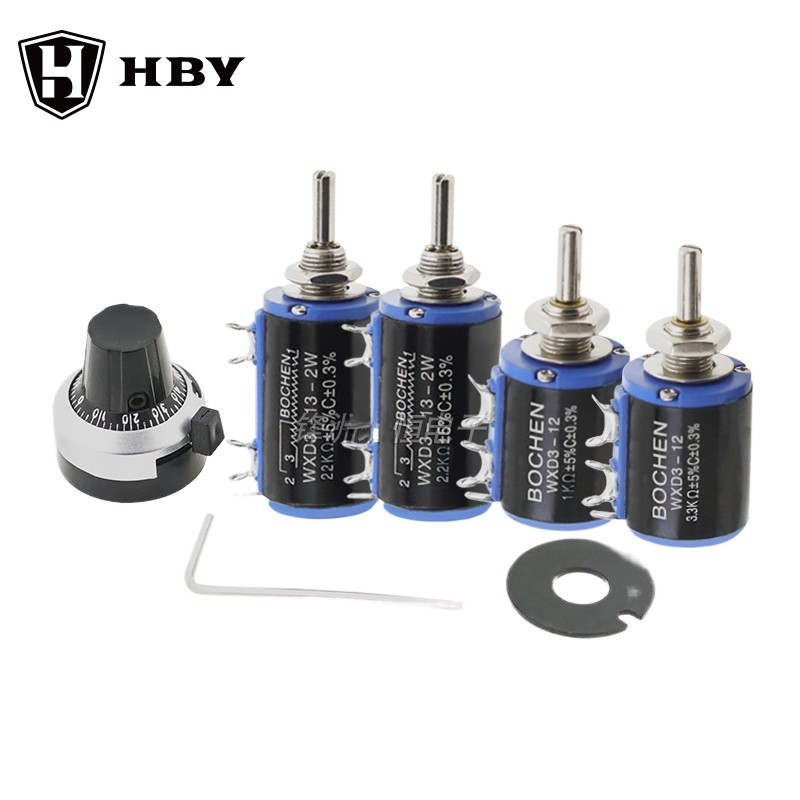 WXD3-13-2W Shaft Dia 10K Ohm Rotary side Multiturn Potentiometer new in ...