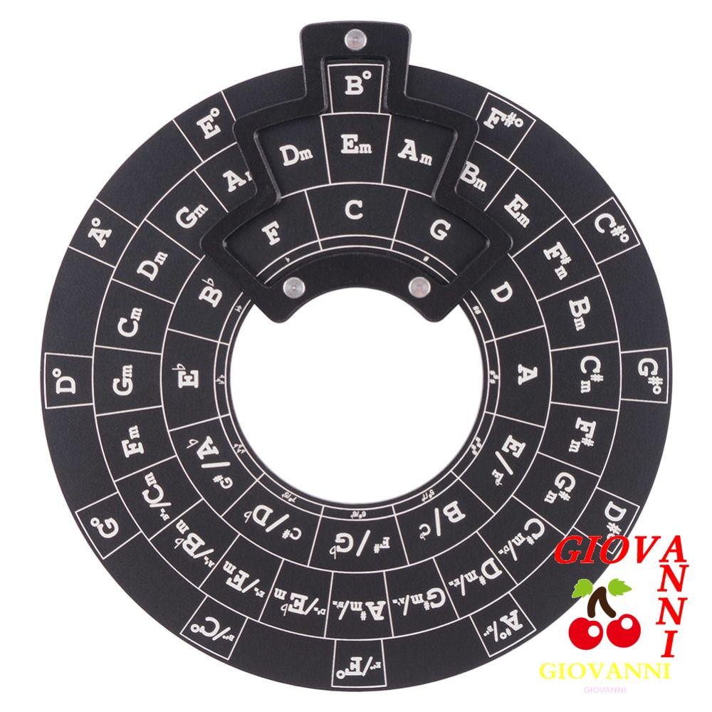 GIOVANNI Guitar Chord Wheel, Aluminium Alloy Chord Progression Circle ...