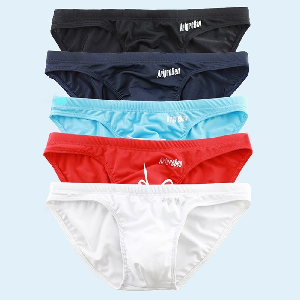 {SUFA} Men's Brief Cut Low Rise Bikini Brief Swimming Trunks Swim Brief ...