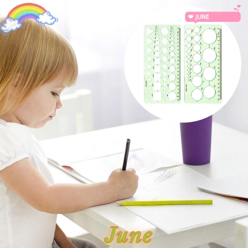 JUNE1 Ruler, Geometric Template Technical Drawing Circle Stencil ...