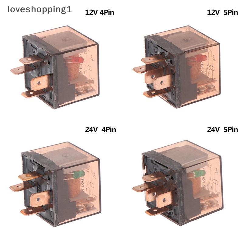 loveshopping1 Waterproof Automotive Relay 12/24V 80A 4/5Pin SPDT Car ...