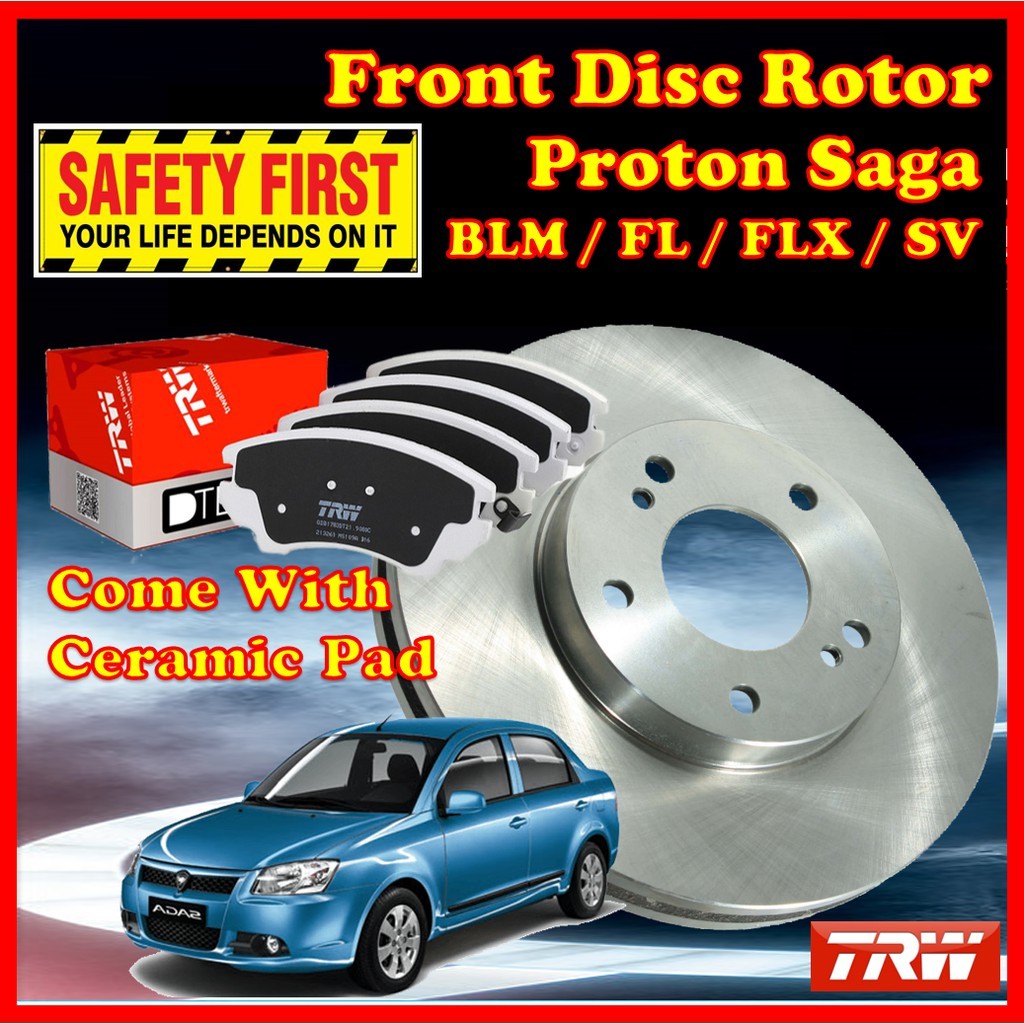 Proton Saga BLM FL FLX SV TRW Brake Front Disc Rotor Stopping Expert ...