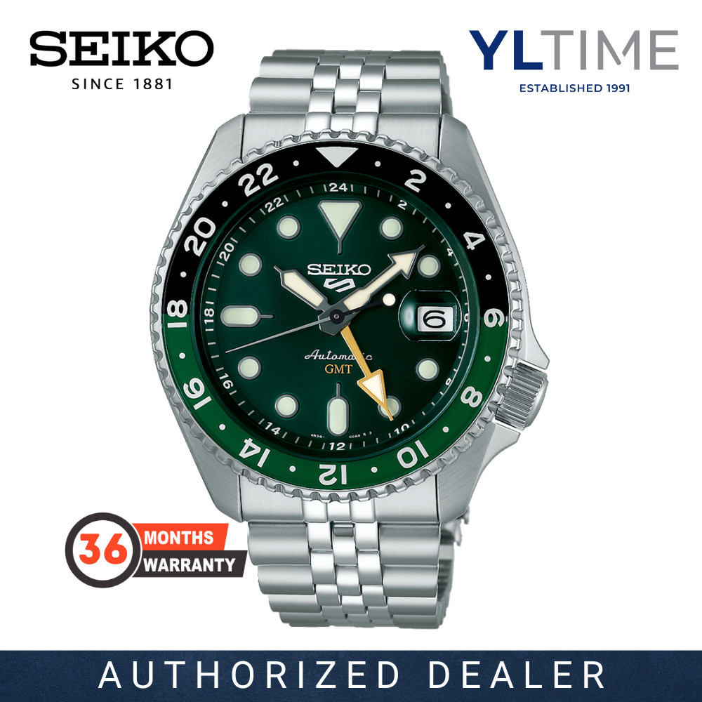 Seiko 5 Sports SSK035K1 SKX Series Bi-Color Mechanical GMT Green Dial ...