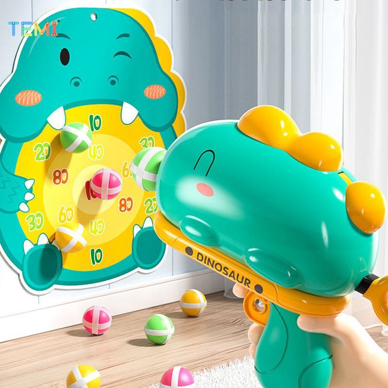 TEMI Dinosaur Sticky Ball Shooter, Throwing Sticky Ball, Children's ...