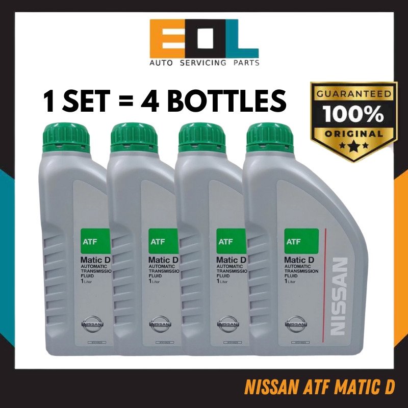 (100% Original) 1 set for 4 Bottles Nissan ATF 1L Matic-D Matic D ...