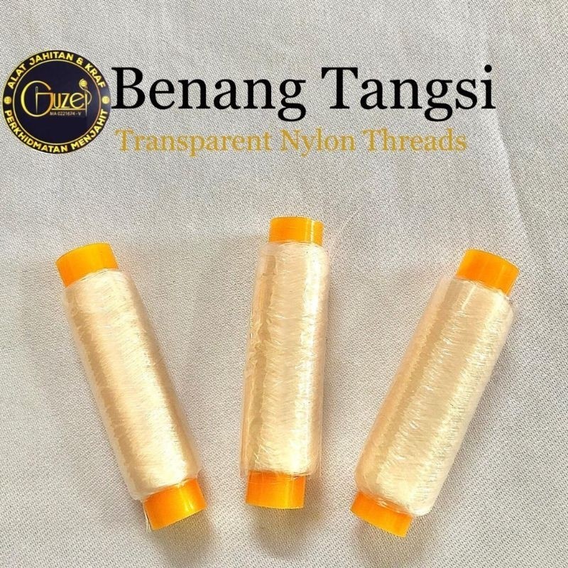 Benang Jahit Nylon Lutsinar / Benang Tangsi Halus/ Transparent Nylon ...