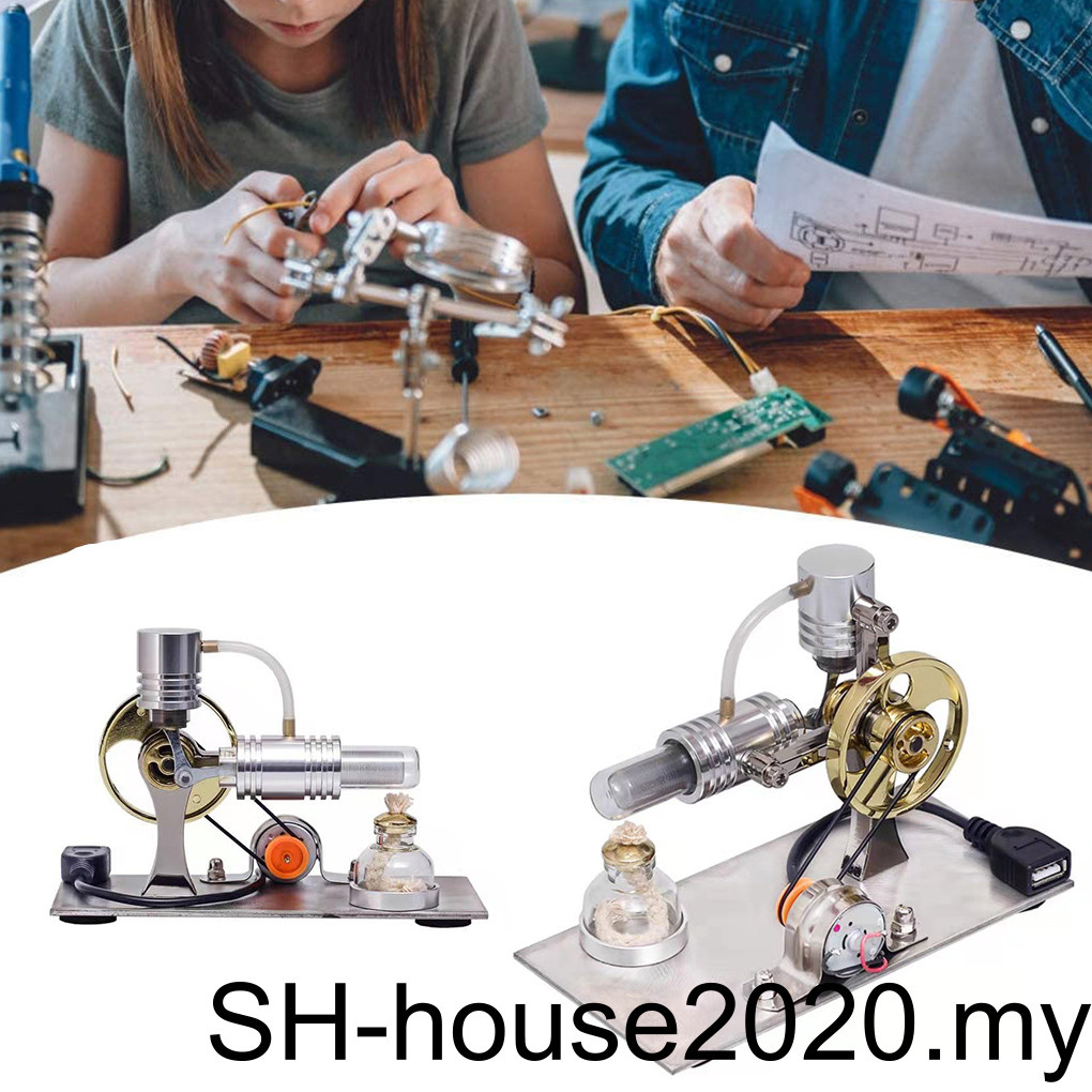 DIY Assembly Heat Steam Engine Model Cable Toys Building Motor ...