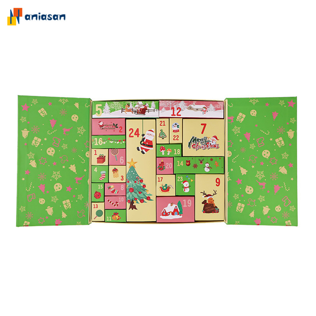 (aniasan) Festive Atmosphere Countdown Box Reusable Christmas Countdown ...
