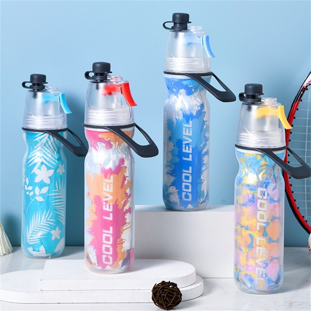 AS 500ML Cool Sports Water Bottle Spray Water Bottle, Mist and Sip ...