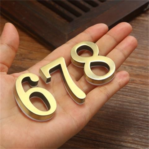 Factory Metal Number Letter Self-Adhesive Number Plate House Number ...