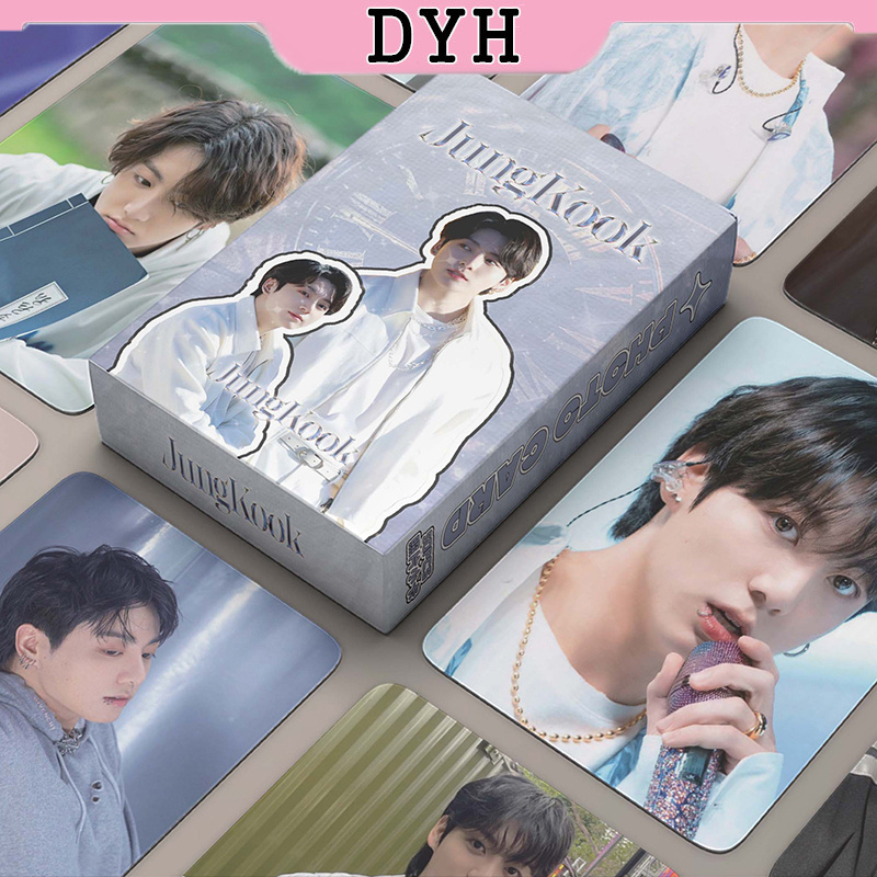 50pcs/box BTS JUNGKOOK Laser Card Photocards Holographic LOMO Card KPOP ...