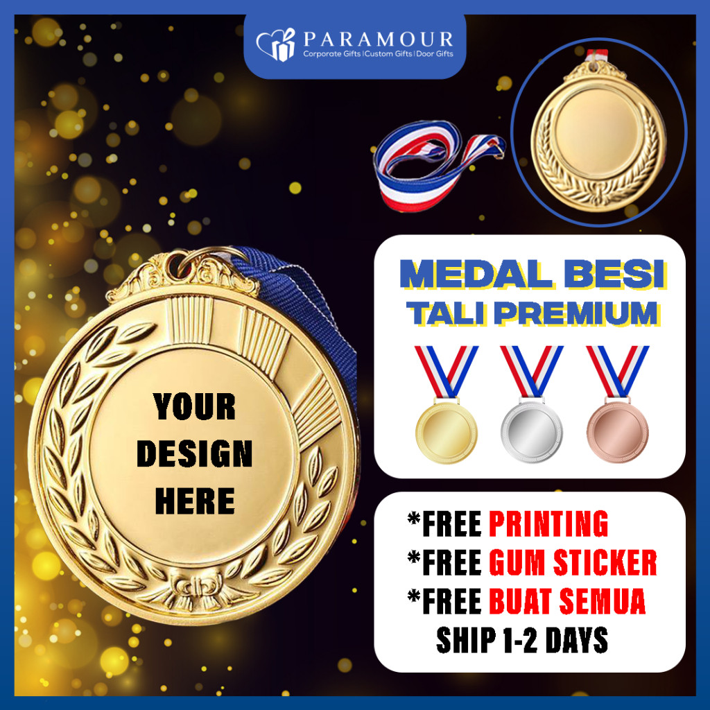 Custom made METAL Medal Both Side Sticker Medal Besi With Ribbon Alloy ...