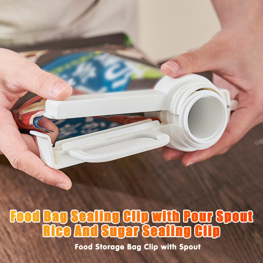 redbuild| Food Bag Sealing Clip with Pour Spout Food Sealing Clamp with ...
