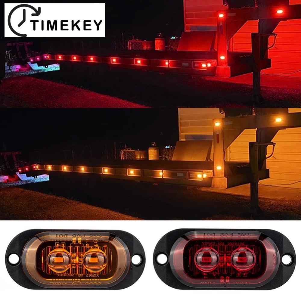 TKEY 2LED Truck Len Side Marker Lights 12-24V Waterproof Car Trailer ...