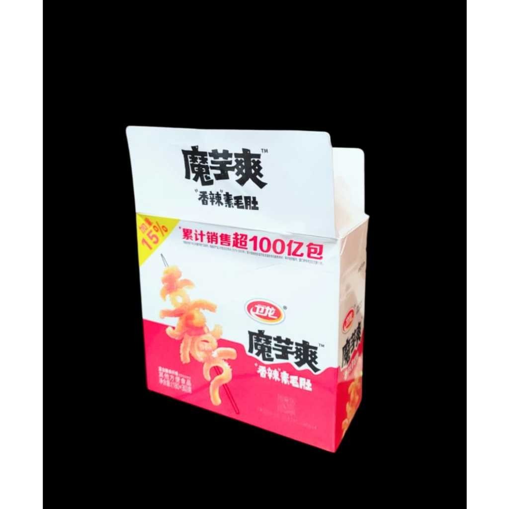 卫龙魔芋爽红香辣口味1盒box 210g Red 素毛肚mo yu shuang wei long spicy snacks konjac ...