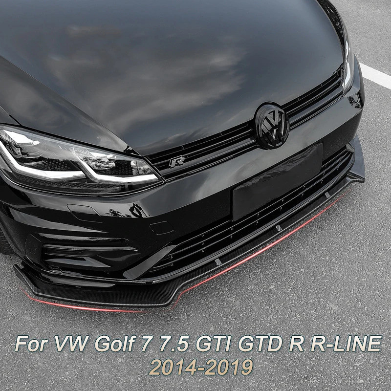 Front Lip Bumper Side Splitter Canrds Custom Body Kit For VW Golf 7 7.5 ...