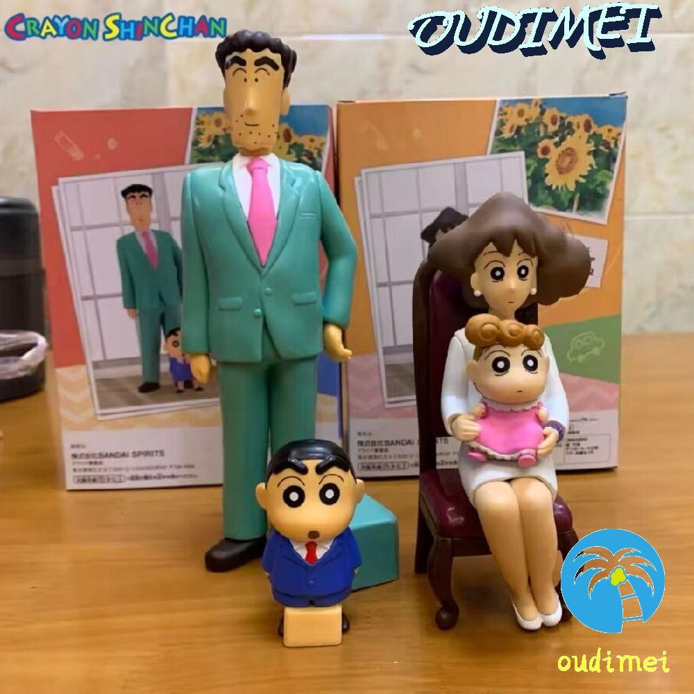 OUDIMEI Crayon Shin-chan Figure, Japanese Anime Whole Family Nohara ...