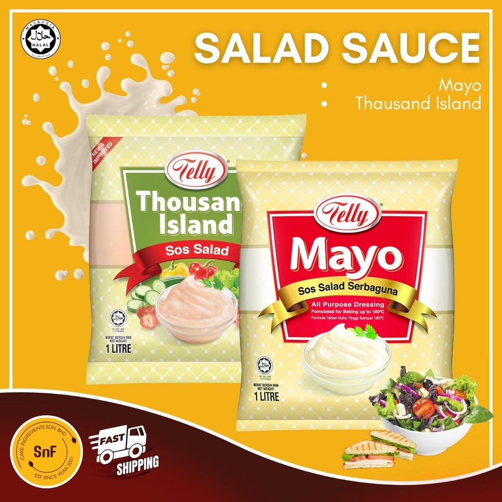 Telly Mayonnaise Mayonis Salad Dressing Mayonnaise Mayo Thousand Island ...