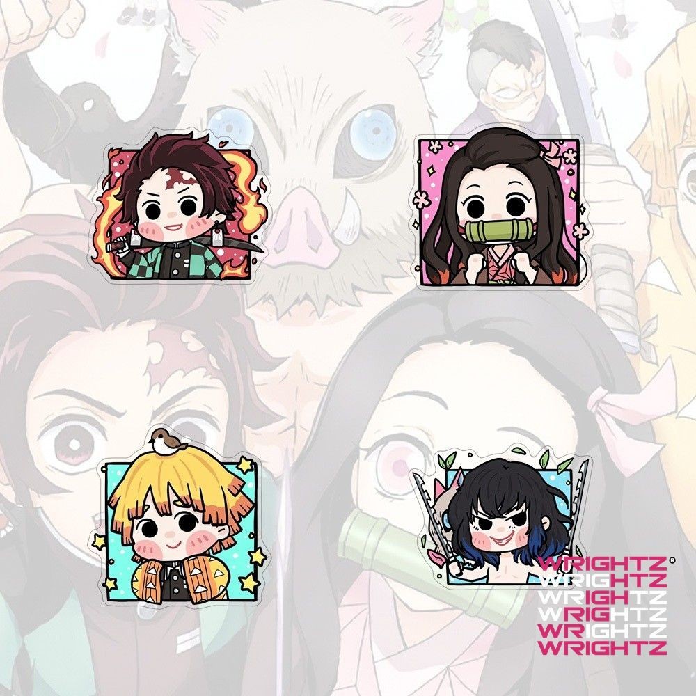 Acrylic Brocade Demon Slayer Tanjirou Cartoon Anime Nezuko Butterfly ...