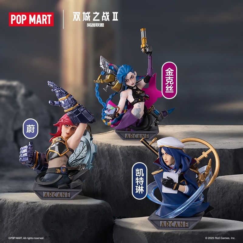 [Genuine] POPMART LEAGUE OF LEGENDS ARCANE Blind Box Jinx Caitlyn Jayce Viktor Mel | Shopee Malaysia