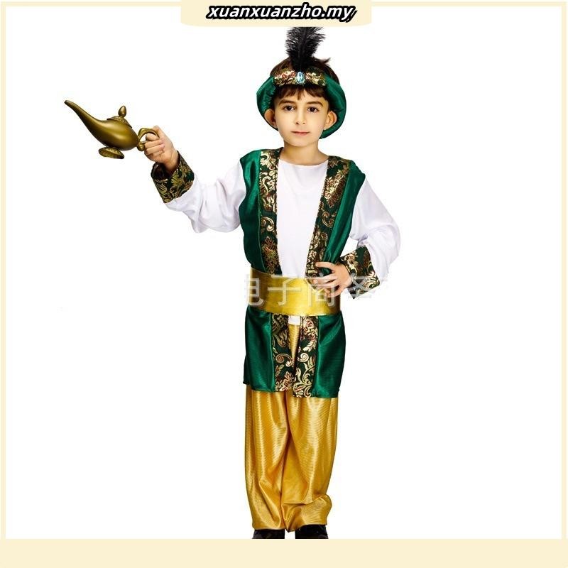 Kids Cosplay Indian Traditional Wear Boys Arabian Prince Costumes Set ...