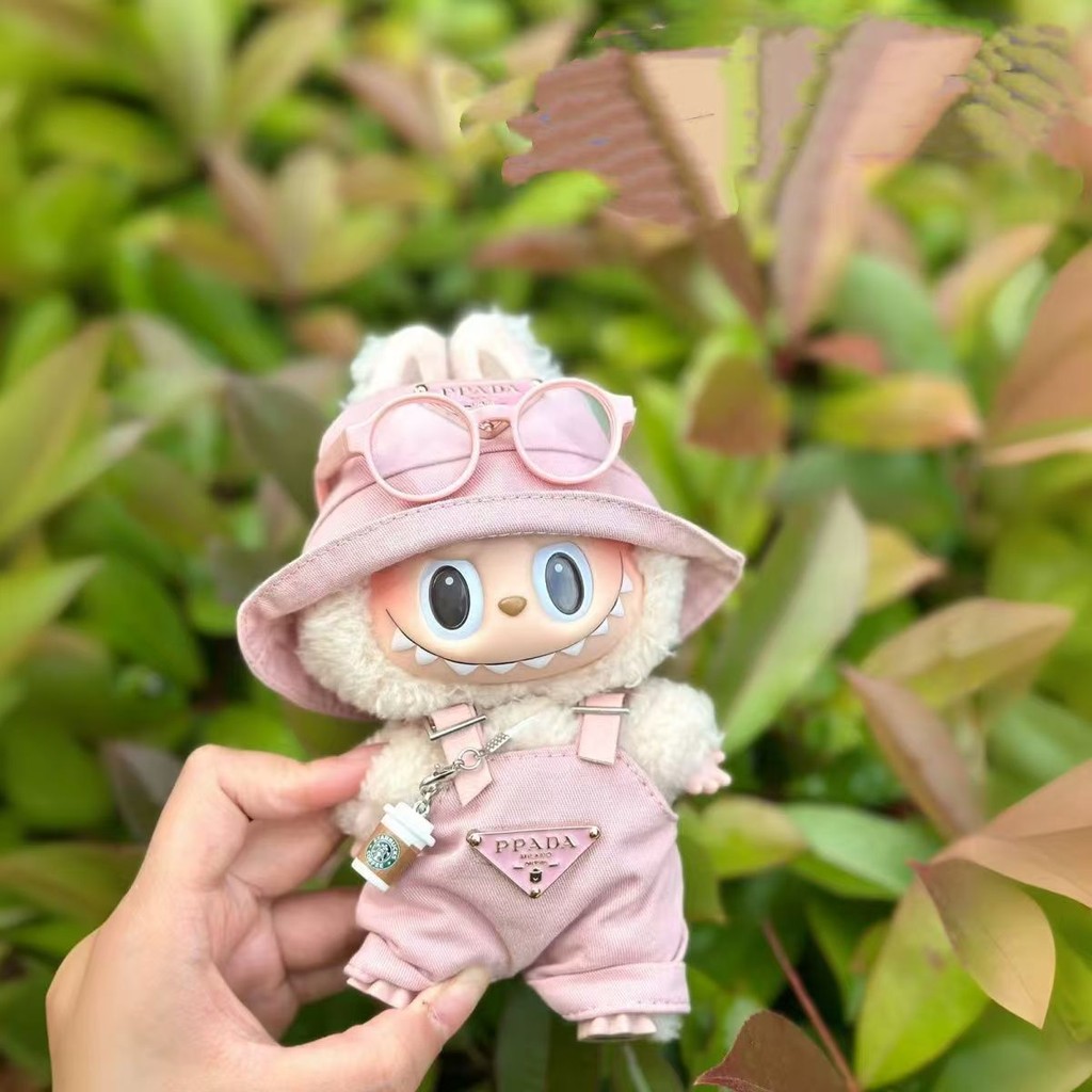 Labubu Baby Clothes 17cm One Two Three Generation labubu Pink Dopamine ...