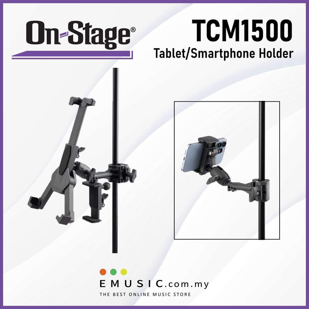 On Stage TCM1500 Tablet / Smartphone Holder with mic stand clamp | fit ...