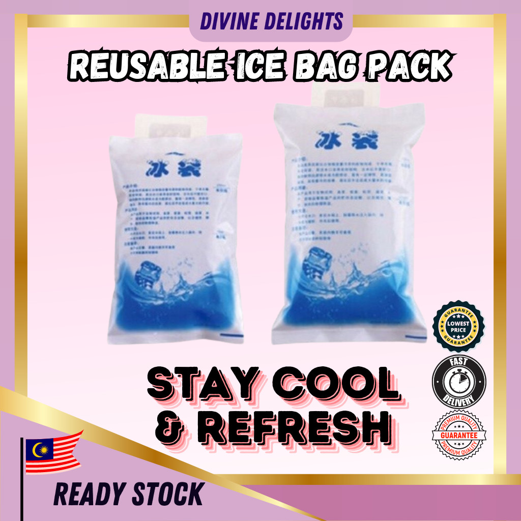 100ml / 200ml / 400ml Reusable Ice Bag Pack Ice Pack 冰袋 Frozen Food ...