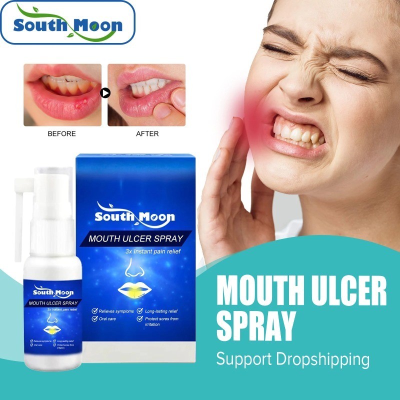 Mouth Ulcer Spray Portable Treat Oral Ulcer Blister Canker Gum Swelling ...
