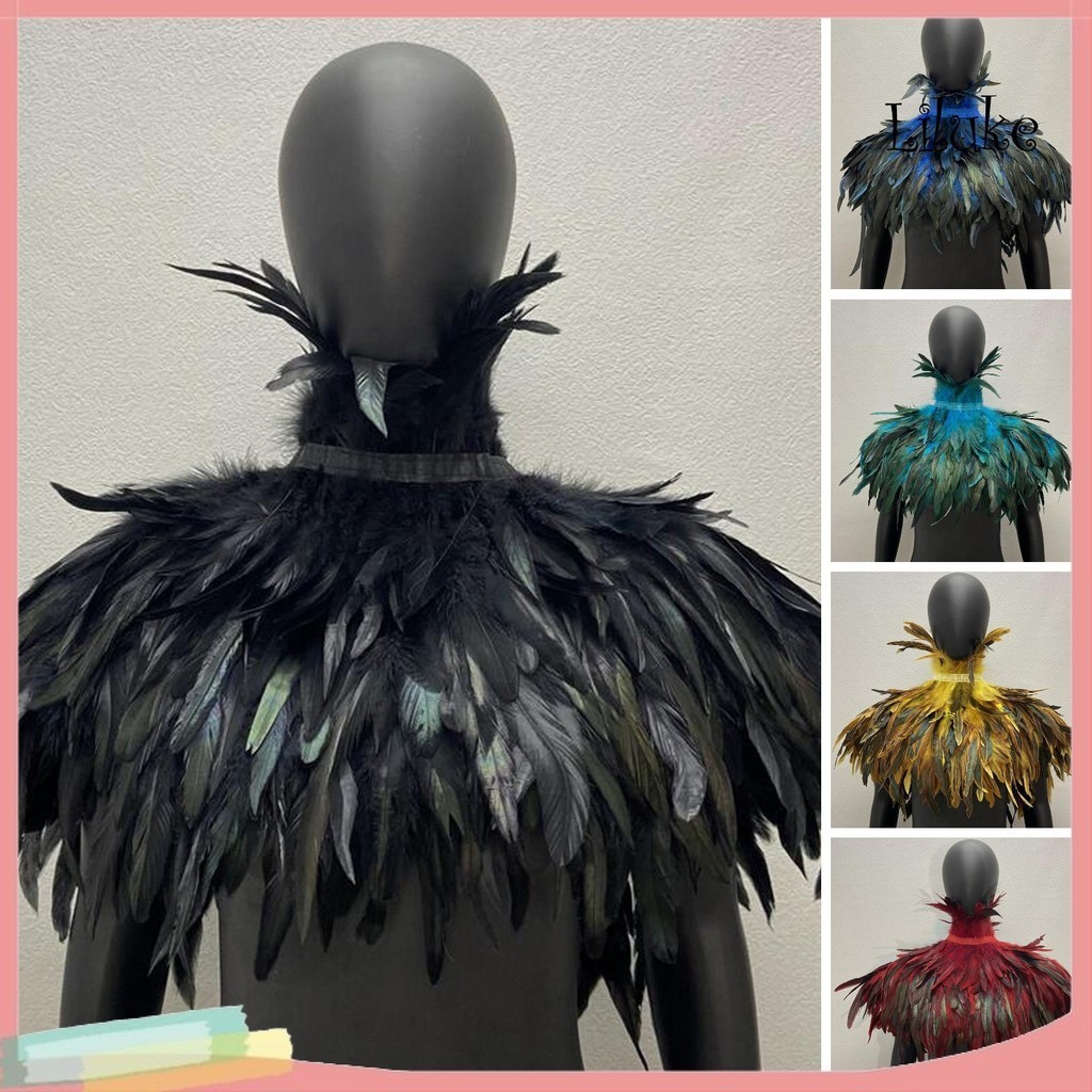[LK] Feather Shrug Shawl Shoulder Wrap Cape Soft Adjustable Retro ...