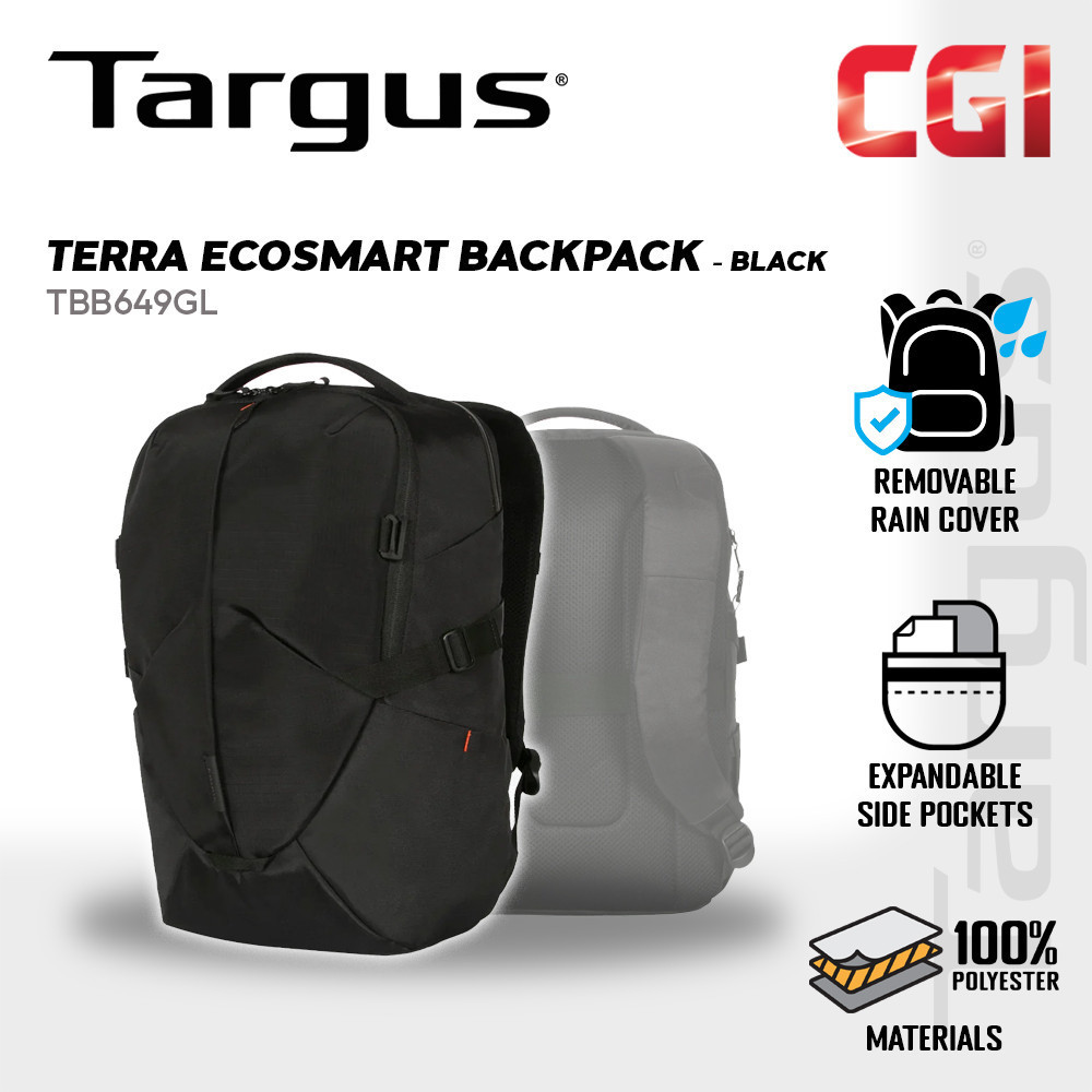 Targus 16" TBB649GL Terra EcoSmart Backpack - Black | Shopee Malaysia